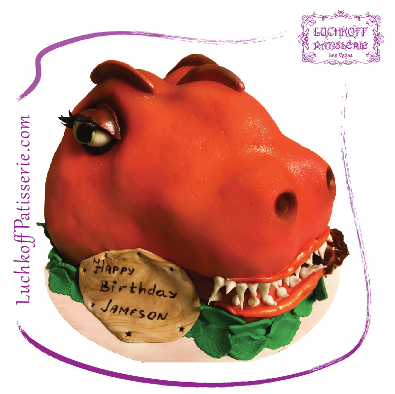 Red Dino Cake » Luchkoff Patisserie